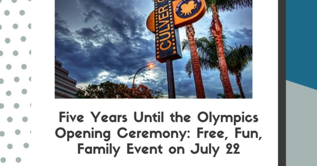 Culver City Gears Up for 2028 Olympics With This Exciting Countdown ...