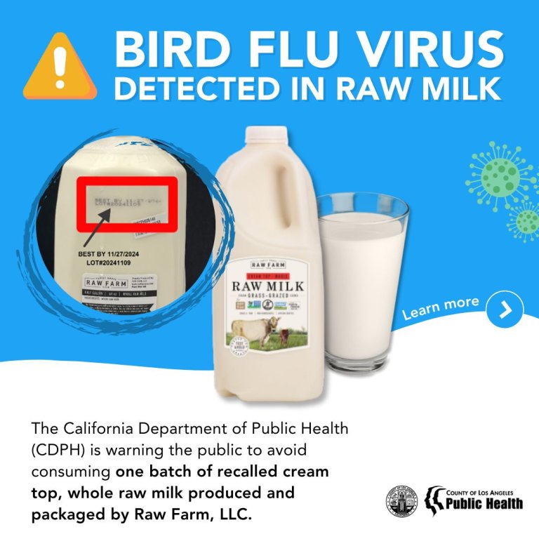 Recalled Raw Milk Potentially Contaminated with H5N1 Sold in Los ...